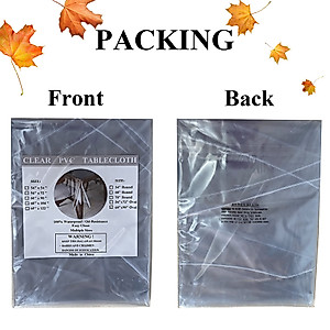 FeelingWarm Clear Table Protector - Clear Vinyl Table Cover - Protective Plastic Covering Transparent Tablecloth Waterproof 60" X 90" Oval