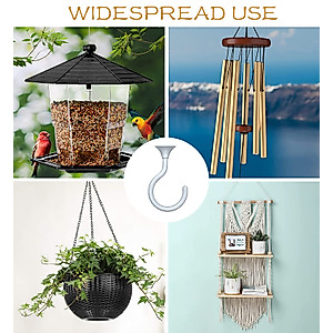 Lizntiate Ceiling Hook Large Swag Heavy Duty Hook with Hardware for Hanging Plants Ceiling Easy Installation Cavity Wall Dry Wall Indoor & Outdoor (2 Sets White)