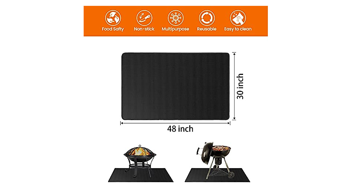 Sunerve Large Under Grill Mats, Grease matt under grill, 48*30 Inch ...