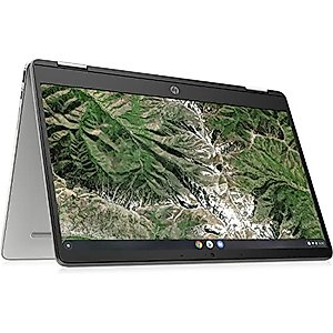 HP Chromebook x360 14A-CA0042CL 14" Touchscreen Intel Celeron N4020, Intel UHD Graphics 600, 4GB LPDDR4 RAM, 64GB eMMC, Chrome OS, Mineral Silver (Renewed)