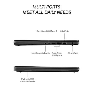 HP 2023 Newest 14 Inch Laptop Students Business, Intel Quad-Core Processor, 16GB RAM, 320GB Storage(64GB eMMC+256GB Micro SD), 12H Battery Life, Webcam, HDMI, WiFi, Win 11 S, Bundle with JAWFOAL