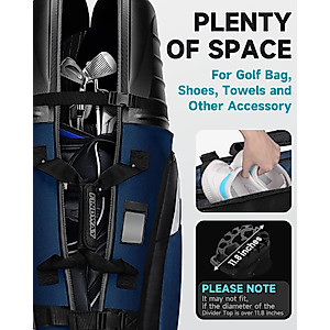 Findway Golf Travel Bags for Airlines with Wheels and ABS Hard Case Top, Protect Your Clubs, Waterproof 1680D Oxford Fabric and Oversize Tank Wheels, Lightweight and Easy to Maneuver