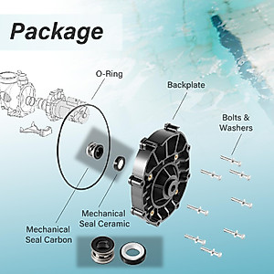 Upgrade Version R0445200 Backplate Fit for Zodiac Jandy ePump, Stealth, PlusHP, Waterfall, MaxHP Series Pumps Models JEP, SHPF/SHPM, PHPF/PHPM, SWF, MHPM