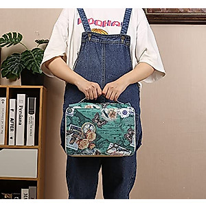 Shulaner 250 Slots Colored Pencil Case with Zipper Closure Large Capacity Retro Style Element Pattern Pencils Bag Waterproof 840D PVC Fabric Pen Organizer Storage Holder for Artist