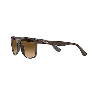 Ray-Ban Rb4374 Square Sunglasses, Brown On Grey/Brown Gradient Polarized, 56 mm