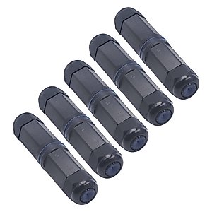 LEENUE Waterproof RJ45 Coupler 5-Pack, IP67 Waterproof Ethernet Connector Shielded Cat6 Outdoor Coupler PoE