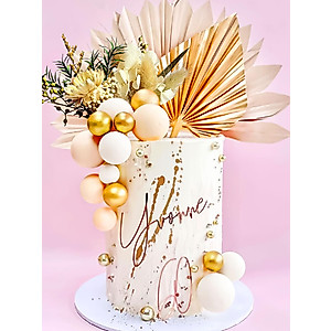 JeVenis Natural Boho Cake Topper Boho Cake Decorations Cake Flowers Decorations Floral Cake Topper for Baby Shower Wedding Bridal Birthday Party Supplies