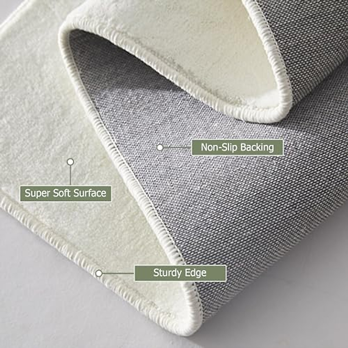 Modern Abstract Runner Rug - Imitation Cashmere Rugs with Rubber Backing Non Skid Laundry Room Rug, Kitchen Carpet Runner Indoor Bathroom Floor Runners