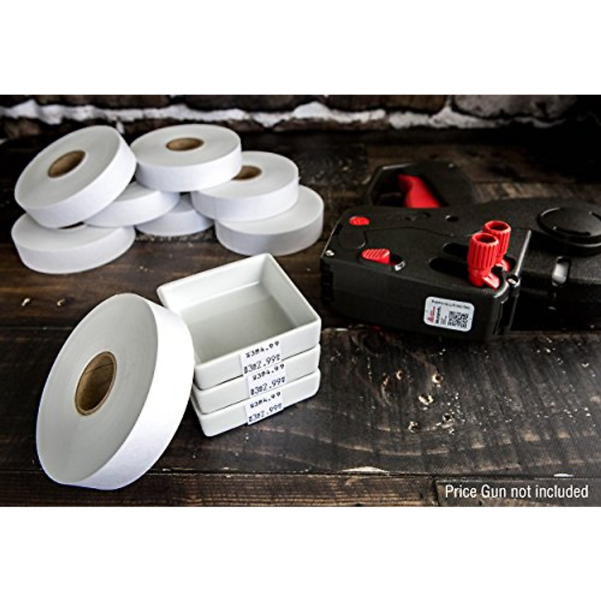 White Pricing Labels for Monarch 1136 Price Gun – 8 Rolls, 14,000 Price Marking Labels