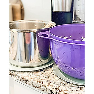 Safe Grabs 2 Color Bundle: Original Multi-Purpose Silicone Microwave Mat | As Seen on Shark Tank, GMA & The View (BPA Free, Heat Resistant, Dishwasher Safe), Blue & Mist