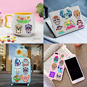 Day of the Dead Dia De Los Muertos Temporary Tattoos Sticker for Kids Birthday Decorations Halloween Festival Mexican Suger Skull CarnivalThemed Party Favors Supplies Cute Kids Boy Gifts Ideal Prizes