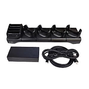 Zebra TC51/56 5-slot Charge only W/4-Slot sparebattery charger, CRD-TC51-5SC4B-01 (W/4-Slot sparebattery charger incl power supply & DC cable. Order sepeaterly: Country specific AC line cord)