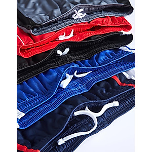 5 Pack Men's Quick Dry Athletic Shorts with Pockets Elastic Waist Activewear for Workout Gym Basketball (Set 3, X-Large)