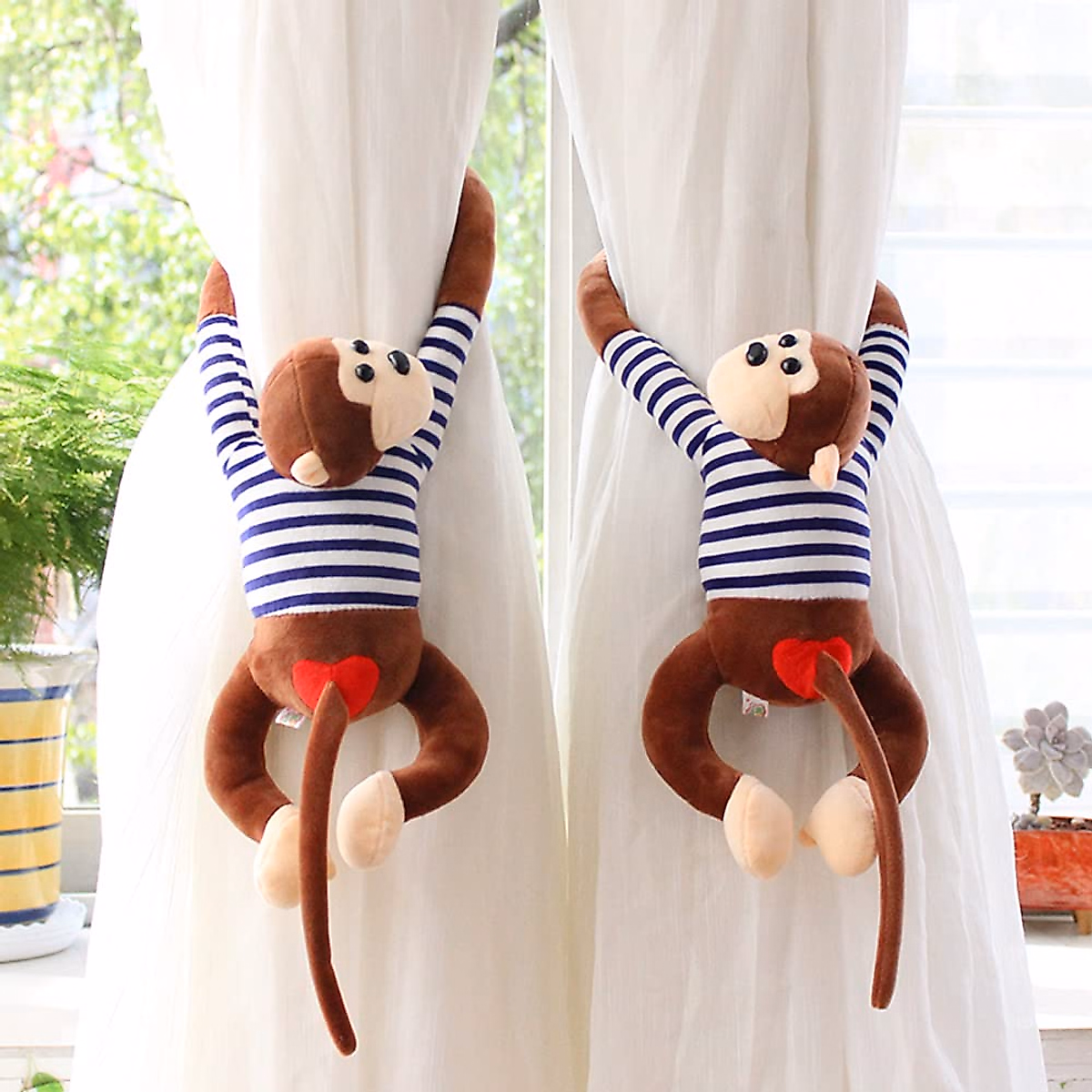 HWD Cute Long-Armed Plush Monkey Doll, 25.6'' Soft Stuffed Animals Toy Gifts for Kids, Toddler, Birthday (Brown)