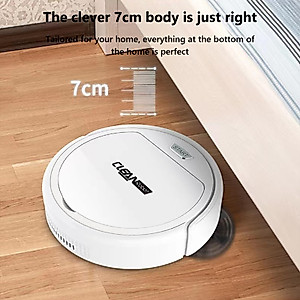 Robot Vacuum and Mop Combo, 3 in 1 Robotic Vacuum Cleaner with Watertank/Dustbin/Brush, 14 No-go Zones, Slim, Ideal for Pet Hair, Carpet, Hard Floor (Black)