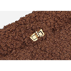 Women Plush Shoulder Bag Fashion Fluffy Crossbody Purse Soft Warm Shopping Dating Bag with Adjustable Chain Strap Indie Cute Tote Bags (White)