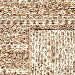SAFAVIEH Cape Cod Collection 8' x 10' Natural/Ivory CAP851G Handmade Flatweave Jute Area Rug