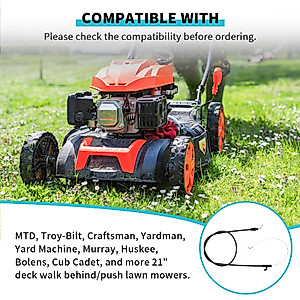 IDEASURE 946-04661 746-04661 Control Cable Compatible with MTD Craftsman Troy-Bilt Yardman Cub Cadet Bolens Murray Lawn Mower, Replaces 946-04661A, 746-04661A