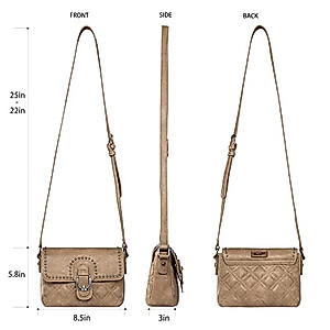 Wrangler Small Crossbody Bags for Women with Adjustable Shoulder Strap Ladies Small Western Purse