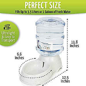 Zone Tech - Premium Quality Durable Self-Dispensing Gravity 3.7 Liters Pet Waterer