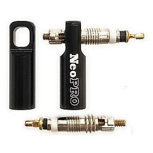 NeoPRO Bike Presta Valve Cap with Valve Core Removing Function Kit, Tire Dust Covers (Red)