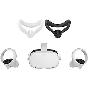 Oculus Quest 2 — 64GB Video — Advanced All-in-One Virtual Reality Headset with 3D Cinematic Sound, White — for Family Holiday VR Gaming Entertainment — 16 Feet USB Type-C Link Cable