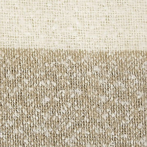 DII Coastal Acrylic Rugby Stripe Woven Throw, 50x60, Brown