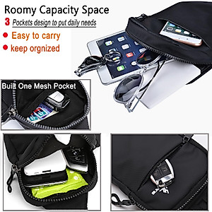 Mini Sling Bag for Women Men Small Crossbody Bag Shoulder Backpack Fanny Packs Casual Phone Chest Bag for Travel Hiking Personal Pocket Bag