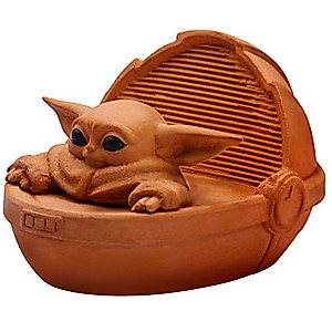 Amazon Exclusive Star Wars The Child Chia Pet Floating Edition with Stand, “aka Baby Yoda” with Seed Packet, Decorative Pottery Planter, Easy to Do and Fun to Grow