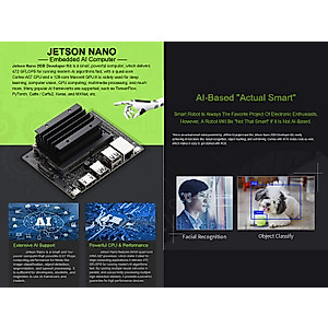 Waveshare JetBot 2GB AI Kit Accessories Package for Jetson Nano 2GB Developer Kit (not Included) Smart Robot