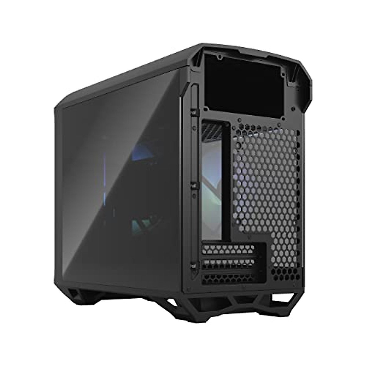 Fractal Design Torrent Nano RGB Black - Light Tint Tempered Glass Side Panels - Open Grille for Maximum air Intake - 180mm RGB PWM Fan Included - Type C - mITX Airflow Mini Tower PC Gaming Case