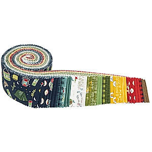 Gracey Larson Love You S'More Rolie Polie 40 2.5-inch Strips Jelly Roll Riley Blake RP-12140-40