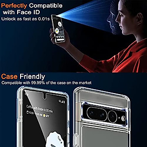 Milomdoi [3+3 Pack] For Google Pixel 7 Pro Screen Protector [Not Glass] 3 Pack Flexible TPU film Accessories With 3 Pack tempered glass camera Lens Protector fingerprint compatible case friendly 5G