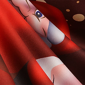 Cocktail Dress for Women,2023 Fall Winter Trendy Snowman Santa Christmas Tree Printed Holiday Party Dress,Elegant Long Sleeve Slim Formal Dress,Romantic Flowy Swing Dress(C-Red,XL)