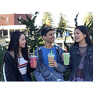 Karat C9060s 9" Boba Straws(10mm Diameter), Poly-Wrapped, Assorted Solid Colors (Case of 1600)