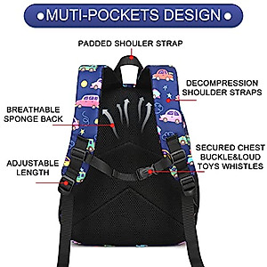 BTOOP Kids Backpack Boys Girls Toddler BookBag Preschool Kindergarten School Bag Nursery Small Daypack with Chest Strap