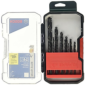 BOSCH BL14 14-Piece Black Oxide Metal Drill Bit Set