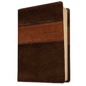 Every Man's Bible NIV, Deluxe Heritage Edition, TuTone (LeatherLike, Brown/Tan) – Study Bible for Men with Study Notes, Book Introductions, and 44 Charts