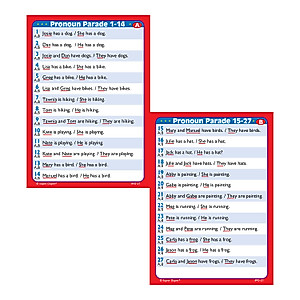 Super Duper Publications | Pronoun Parade Flash Cards | Grammar and Reading Skills Fun Deck | Educational Learning Materials for Children