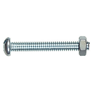 The Hillman Group 35204 Round Head Combo Machine Screw with Nut, 8-32 x 3-Inch, 25-Pack