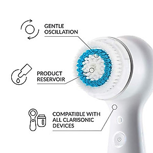 Clarisonic Facial Cleansing Brush Head Replacements,Deep Pore, Compatible with Mia 1, Mia 2,Gentle enough for daily use