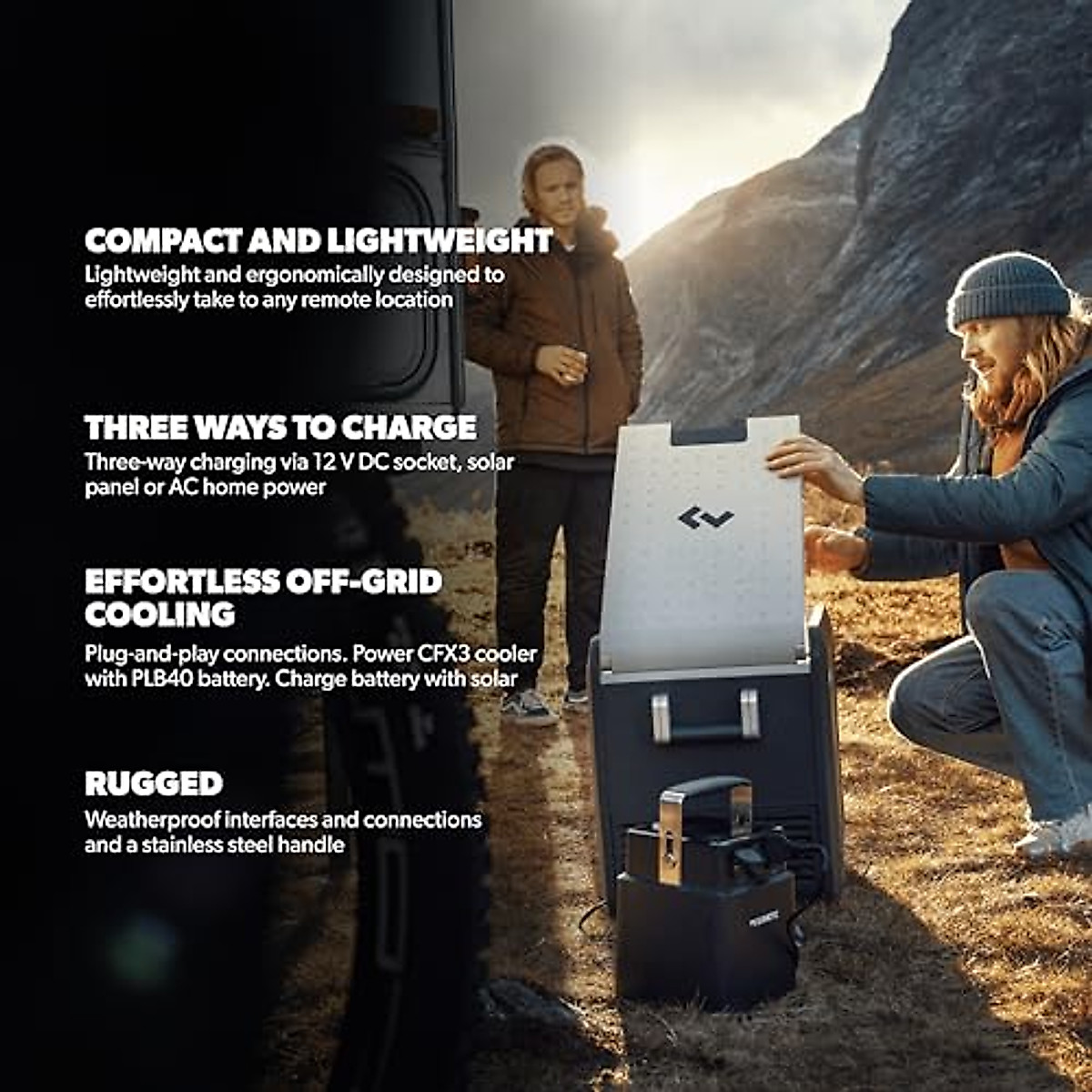 Dometic PLB40 Portable Lithium Battery Power Station, 40 Ah Solar Generator Mobile Battery Pack for Outdoor Camping, Road Trip Adventures