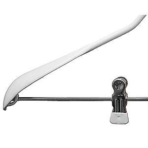 Mawa by Reston Lloyd BodyForm Series Non-Slip Space Saving Clothes Hanger with 2 Clips for Pants or Skirts, Style 42/LK, Set of 5, White