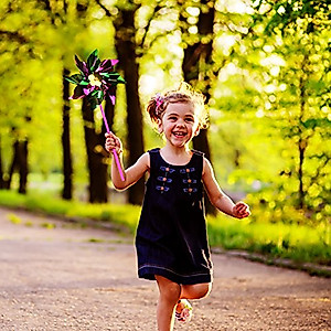 Lawn Pinwheels, Party Pinwheels Windmill Rainbow Pinwheel DIY Pinwheels Set for Kids Toy Garden Lawn Decor, 100 PCS