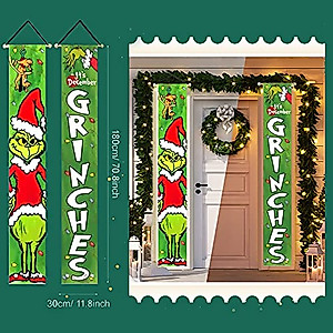 Christmas decorations. This is the December porch sign. Front Yard Kids Party Banner Hang banners for indoor and outdoor parties in the yard during the Christmas and winter holidays. (Style 1)