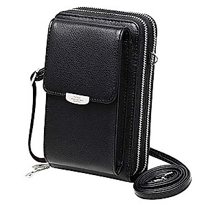 KUKOO Small Crossbody Phone Bags for Women Touch Screen Purse Wallet Mini Shoulder Handbag with Credit Card Slots