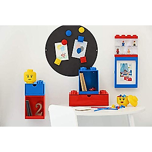 Room Copenhagen LEGO Storage Brick 4 Desk Drawer, 4-Stud Stackable Tabletop Storage Box, 6.2 x 6.2 x 4.4 In, Blue