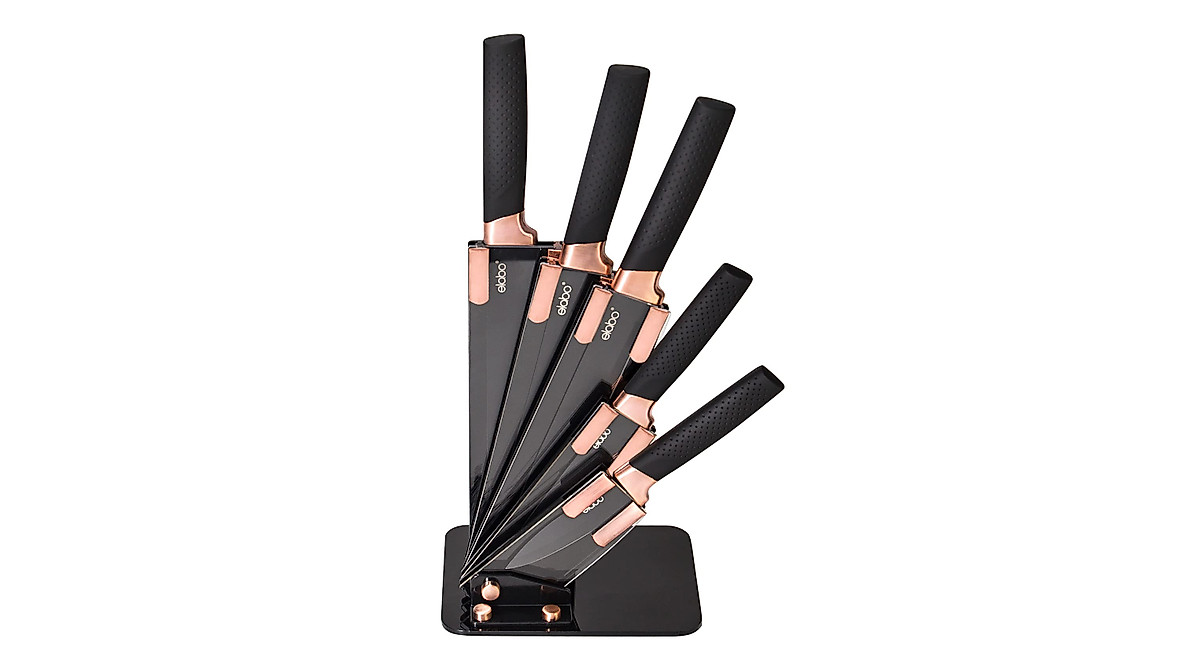 elabo 5 Piece Black Kitchen Knife Set - Stylish & Durable