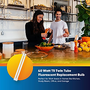 40W CFL Replacement Bulb for Philips Pl-l40w/841/4p/rs/is by Technical Precision - T5 Double Tube Compact Fluorescent Light Bulb - 2G11 4-Pin Base - 4100K Cool White - 1 Pack