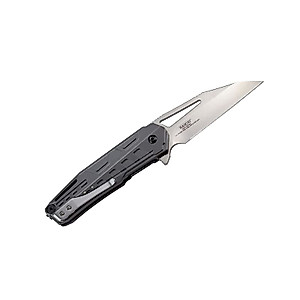 CRKT Raikiri Folding Pocket Knife: Plain Edge Folder with Liner Lock, Field Strip Technology, Everyday Carry Folded Knife with Flipper Opening, and Satin Blade Finish 5040